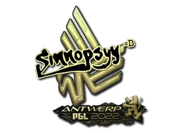 Sticker | sinnopsyy (Gold) | Antwerp 2022 - pattern.wiki