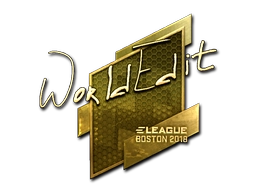 Sticker | WorldEdit (Gold) | Boston 2018 - pattern.wiki